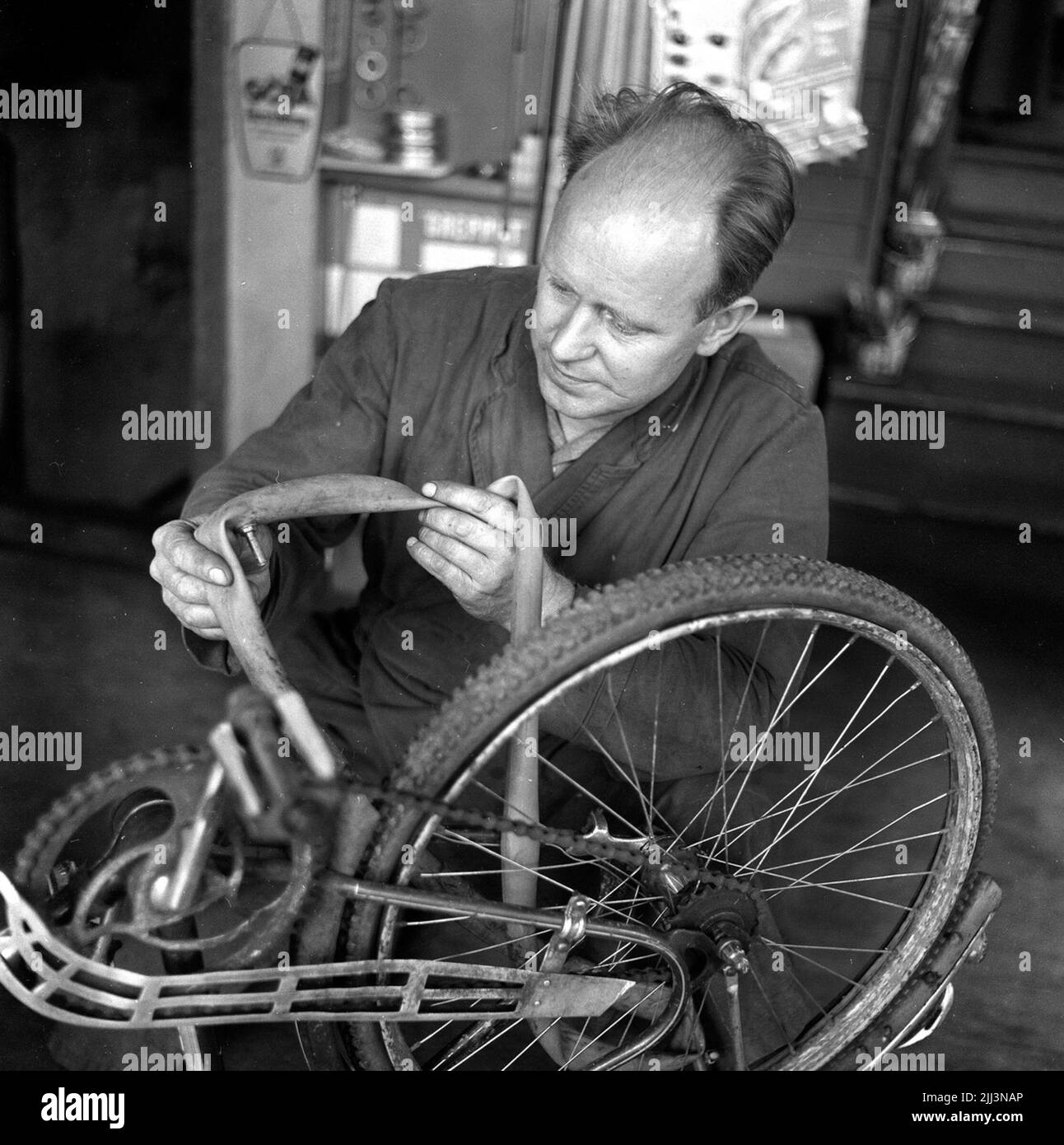 Totta Andersson's bicycle.11 September 1958 Stock Photo - Alamy
