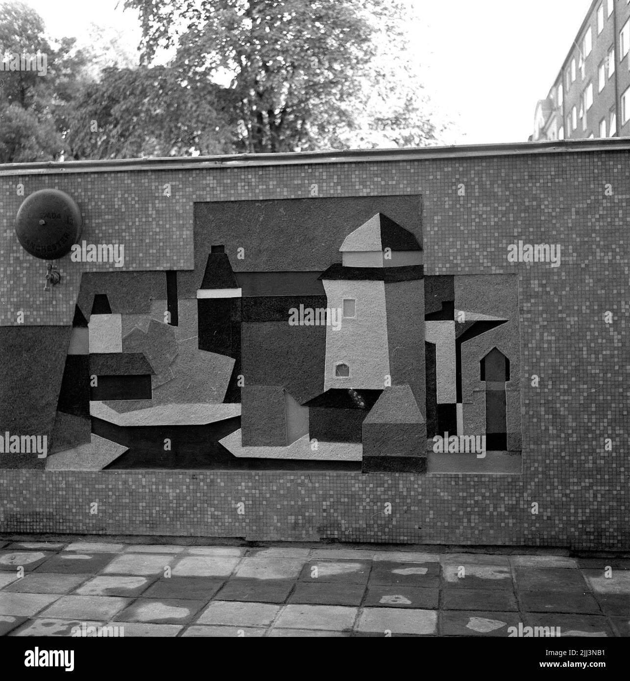 Artwork, Relief by Jerzy Luczak.18 September 1958 Stock Photo - Alamy