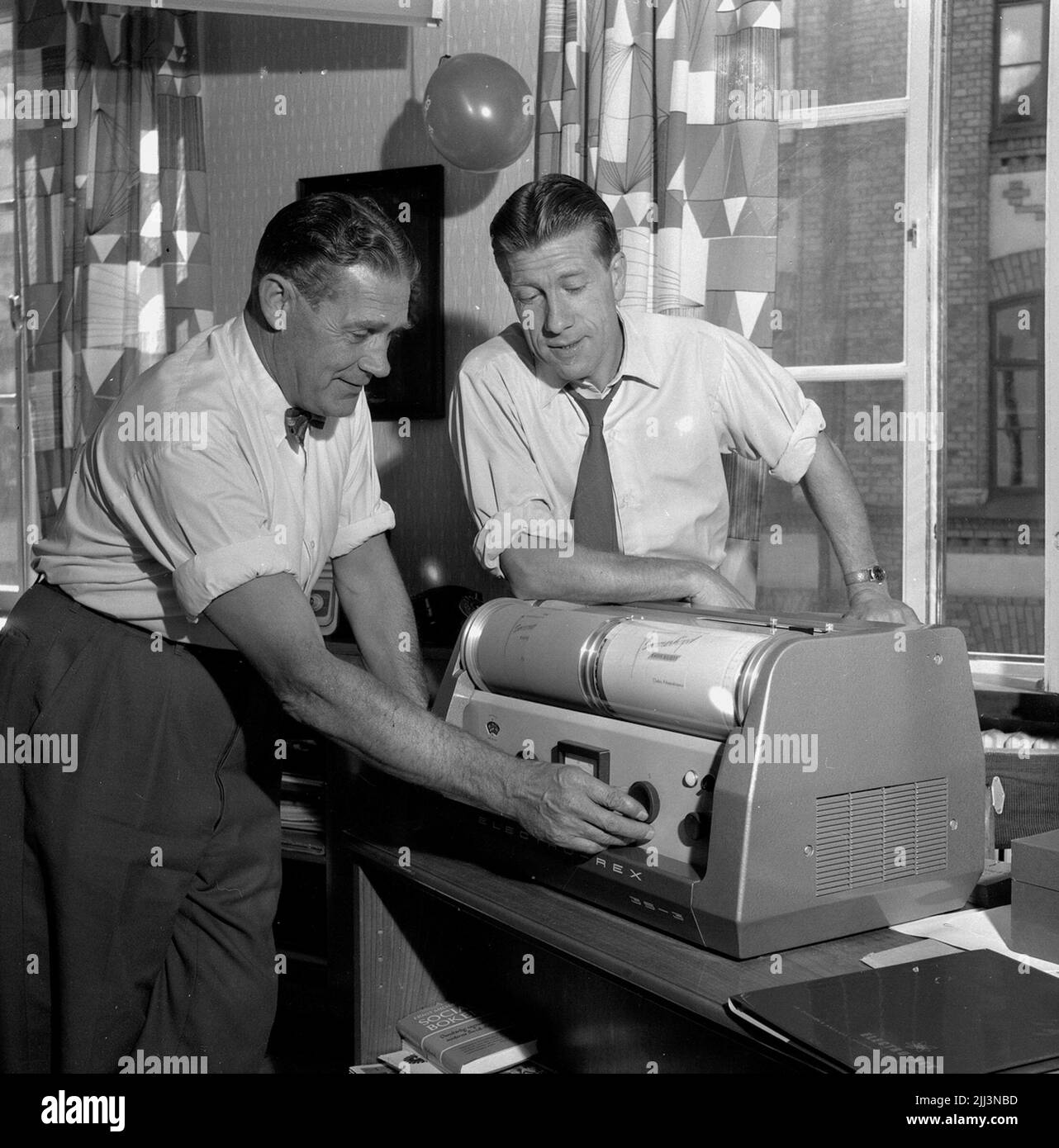 Election work continues. September 16, 1958 Stock Photo - Alamy