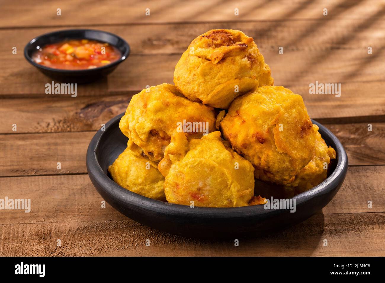 Papas rellenas Colombian - Colombian fried street food Stock Photo - Alamy