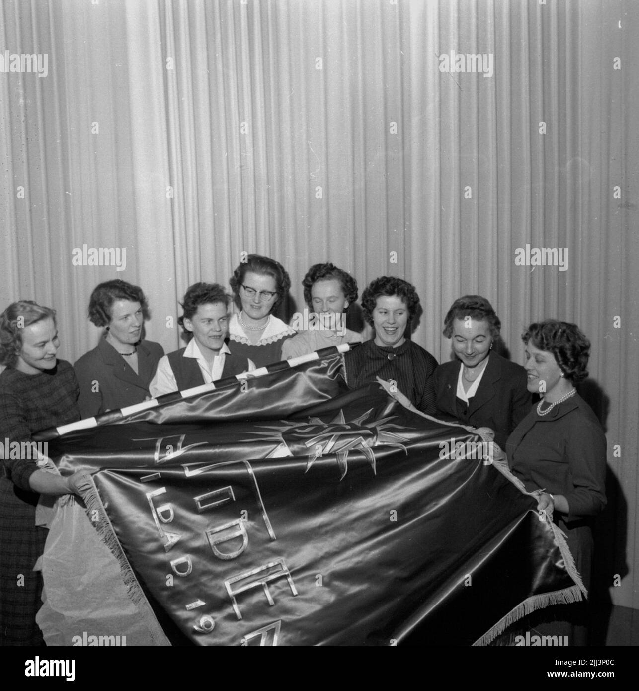 Fan inauguration at the present.28 February 1959 Stock Photo - Alamy