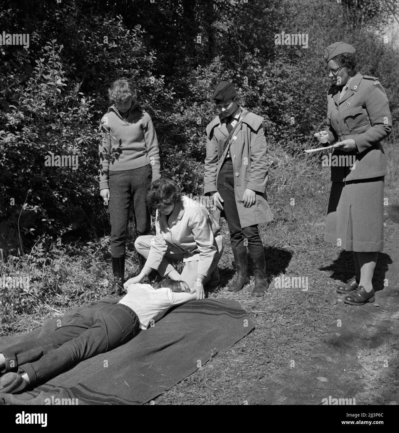 Red Cross's youth competition. May 11, 1959 Stock Photo - Alamy
