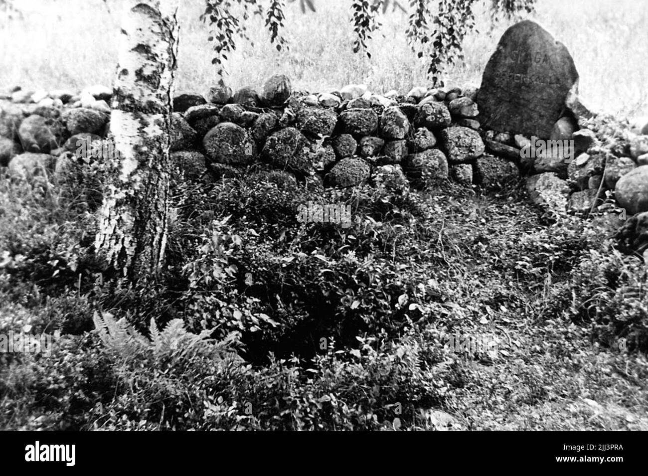 Skagen's source of sacrifice, memorial stone Stock Photo - Alamy
