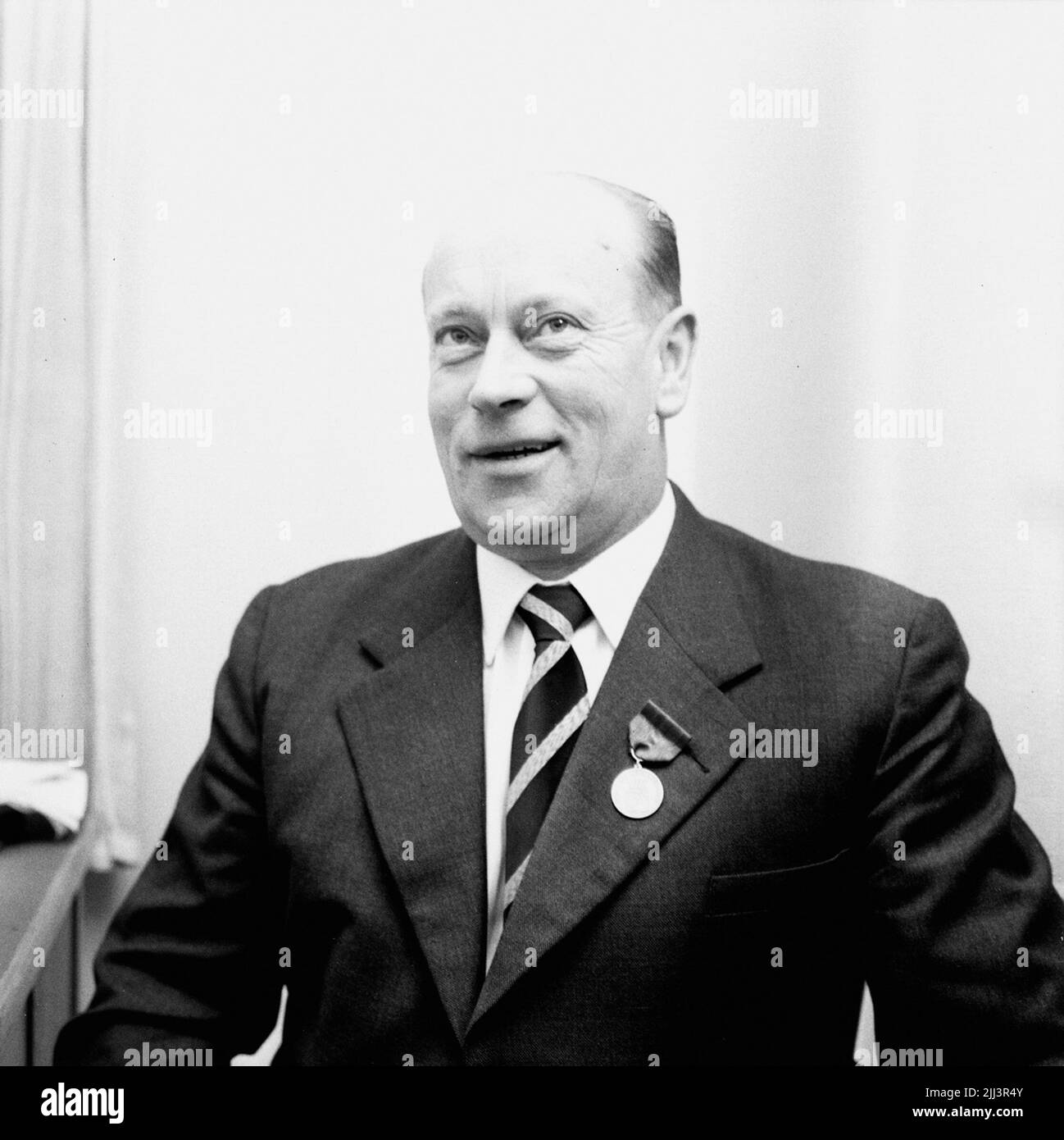 Silver medalist. 3 October 1955 Stock Photo - Alamy