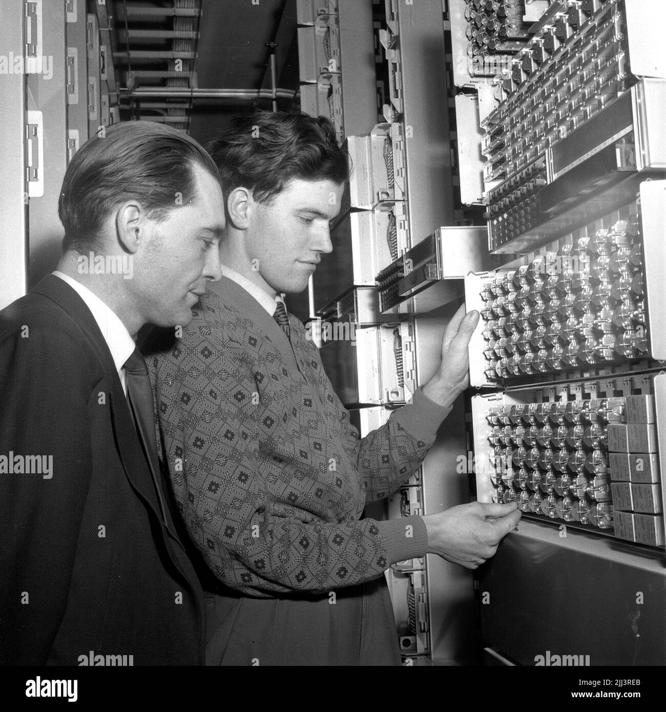 Televerket's automatic station. March 1956 Stock Photo - Alamy