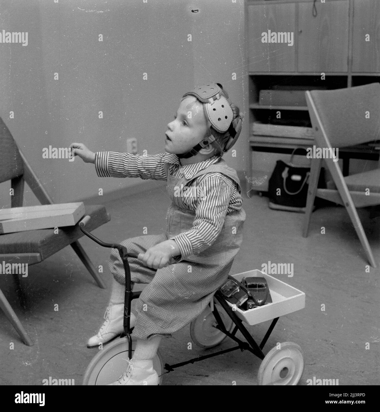 Spastic children on the laser. April 1956 Stock Photo - Alamy