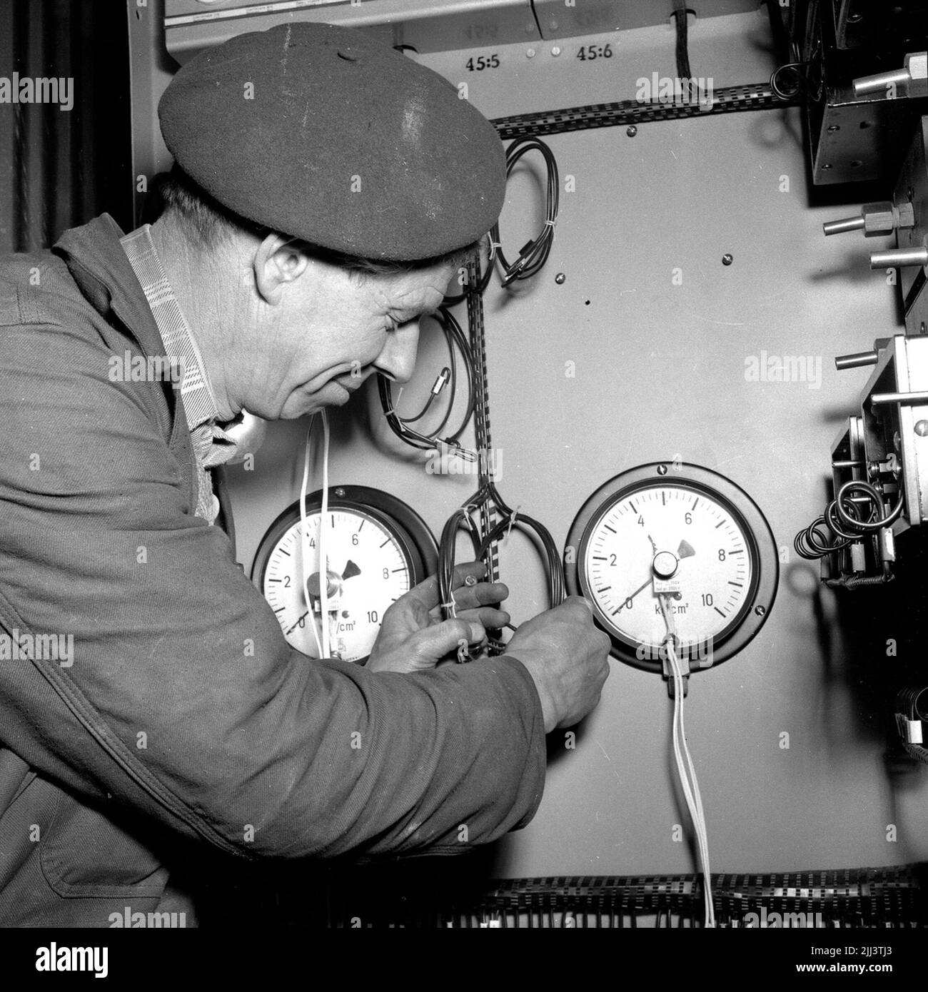 District heating plant.december 1956 Stock Photo - Alamy