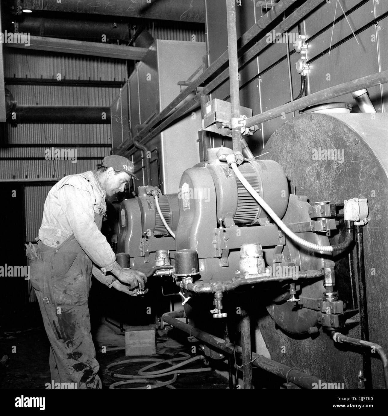 District heating plant.december 1956 Stock Photo - Alamy
