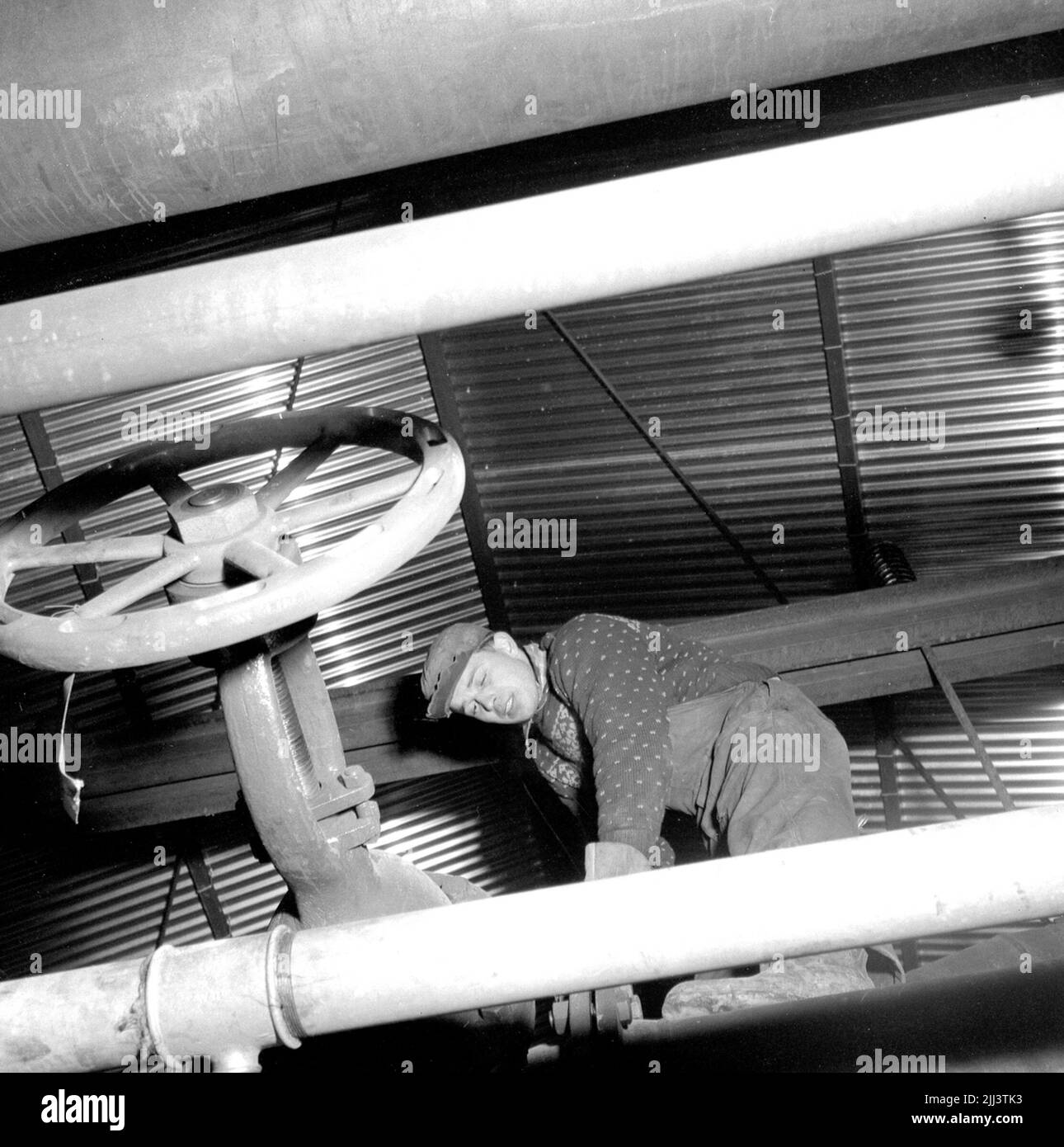 District heating plant.december 1956 Stock Photo - Alamy