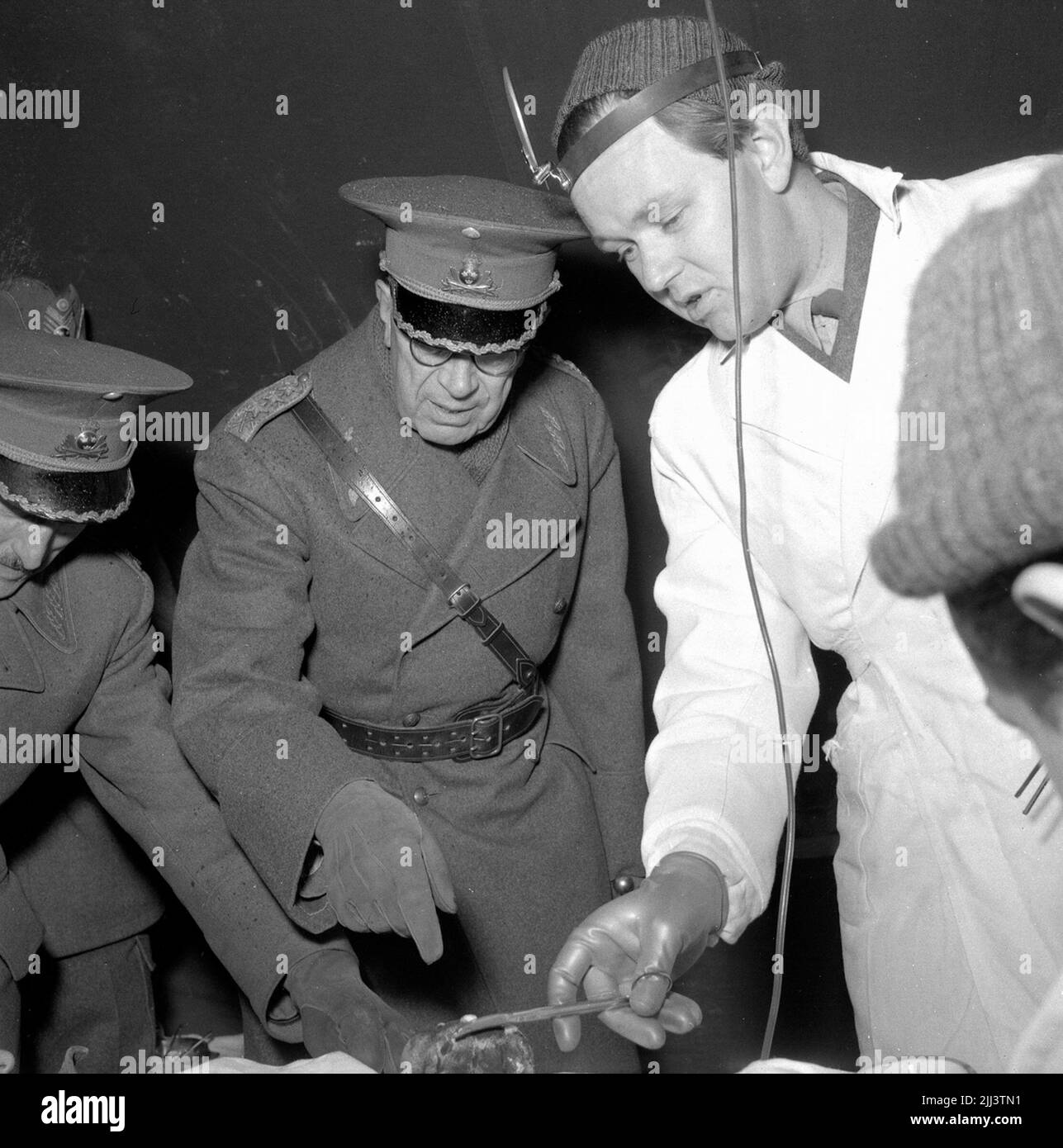 The king at i3 visits.december 1956 Stock Photo - Alamy