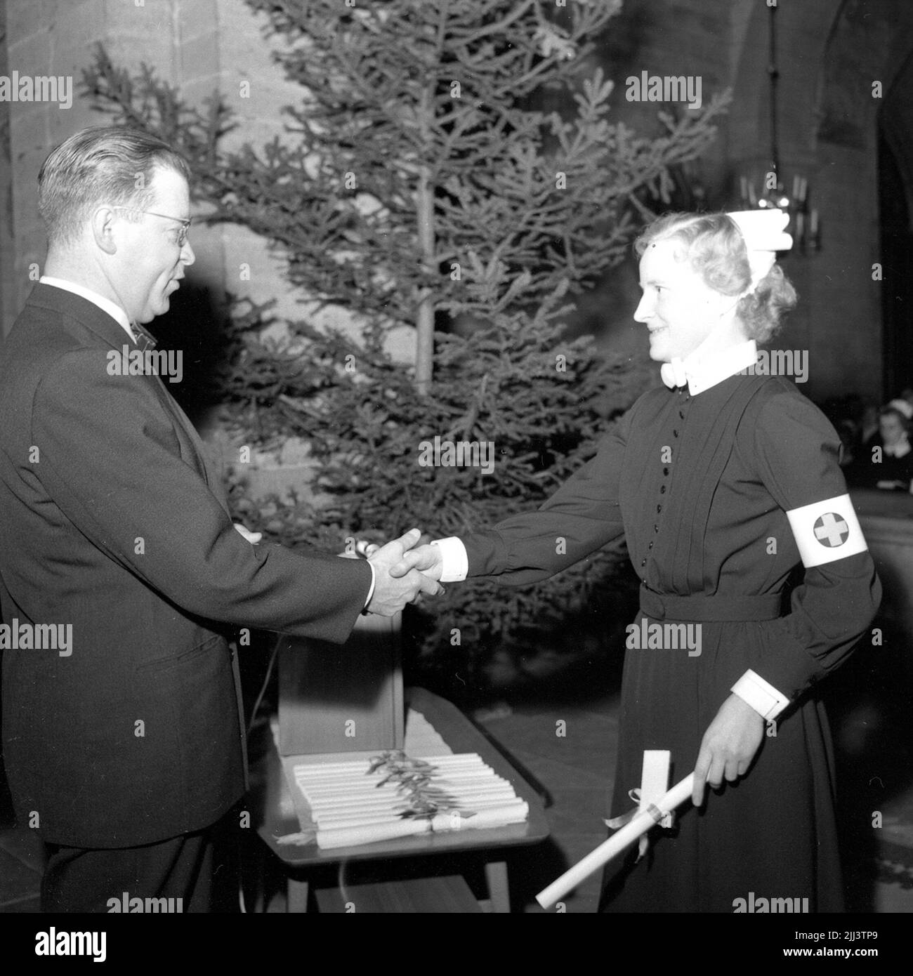Nursing inauguration.december 1956 Stock Photo - Alamy
