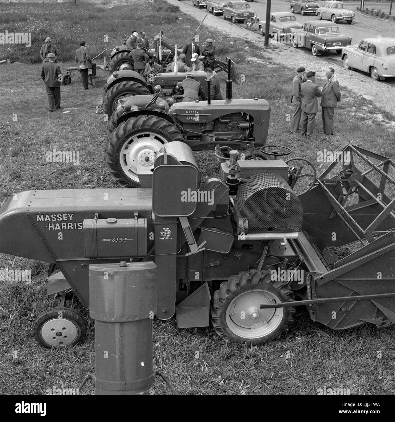 Tractor work on field Black and White Stock Photos & Images - Alamy