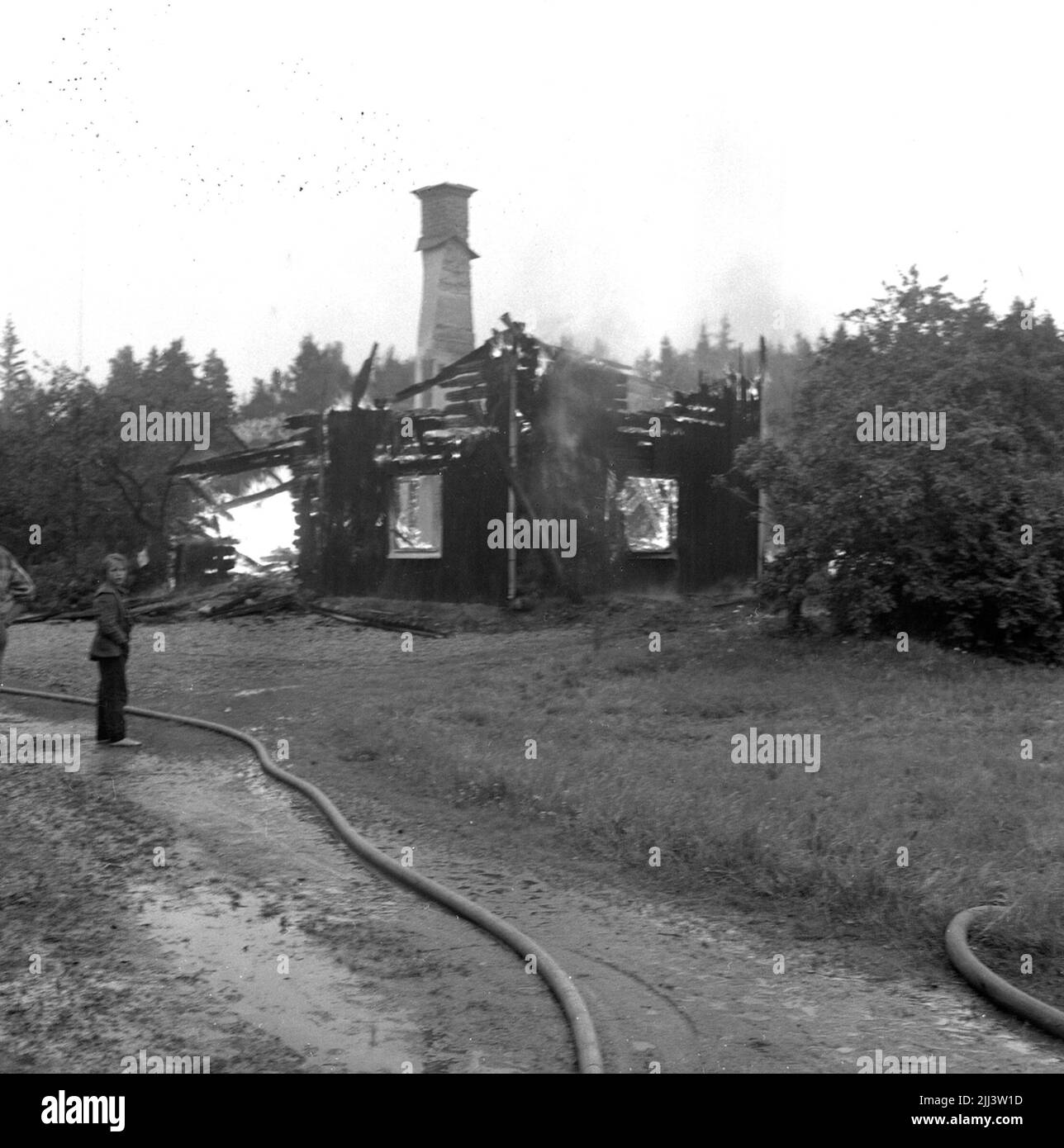 Thunderbolt in Glanshammar.25 July 1958 Stock Photo - Alamy