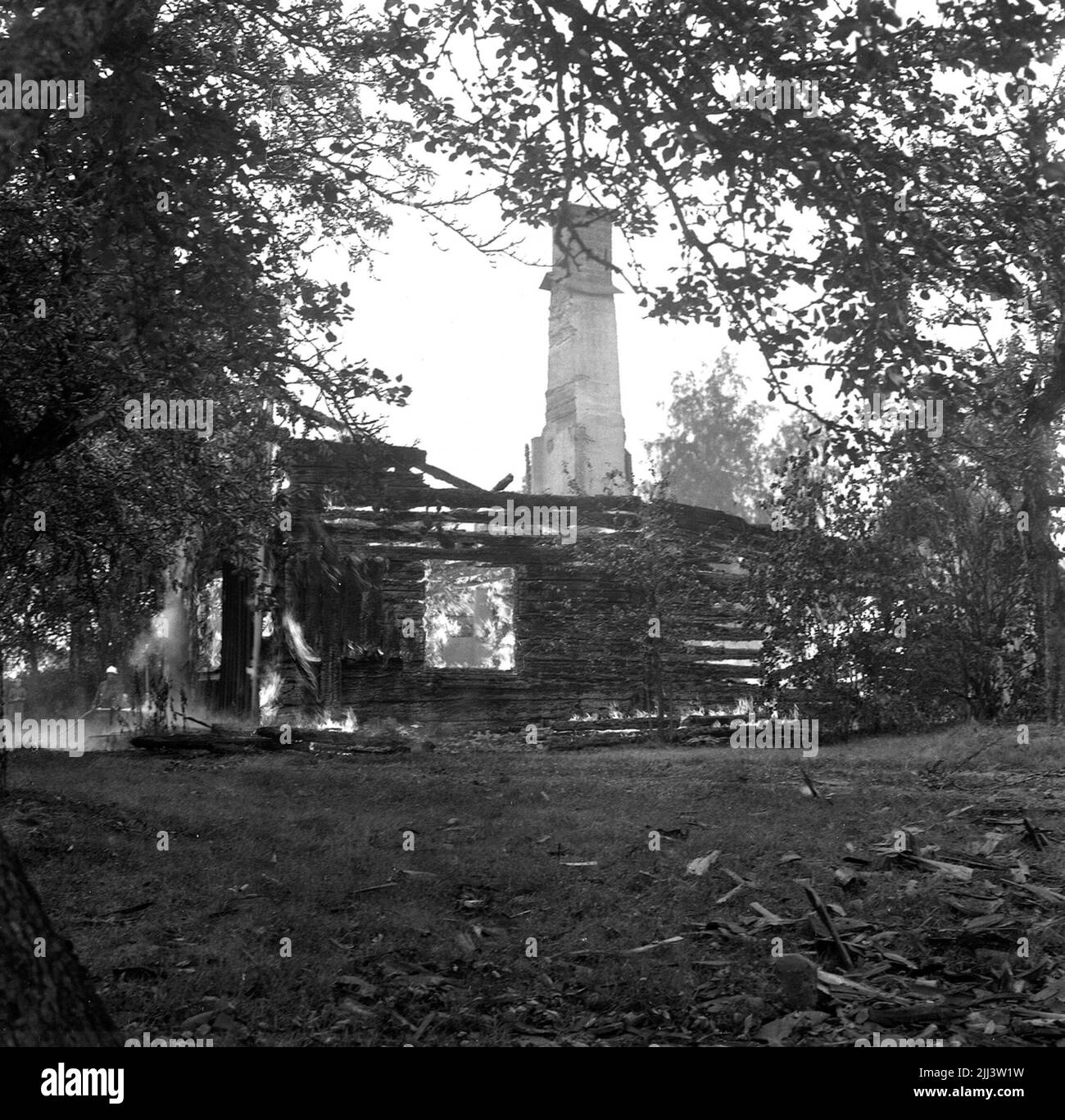Thunderbolt in Glanshammar.25 July 1958 Stock Photo - Alamy