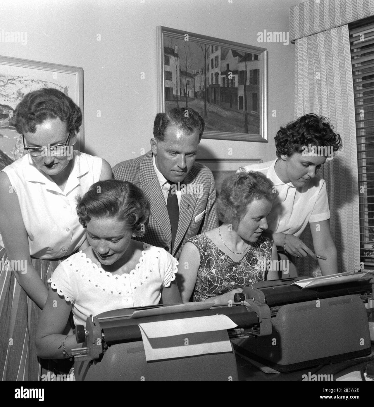 New school police.5 June 1958 Stock Photo - Alamy