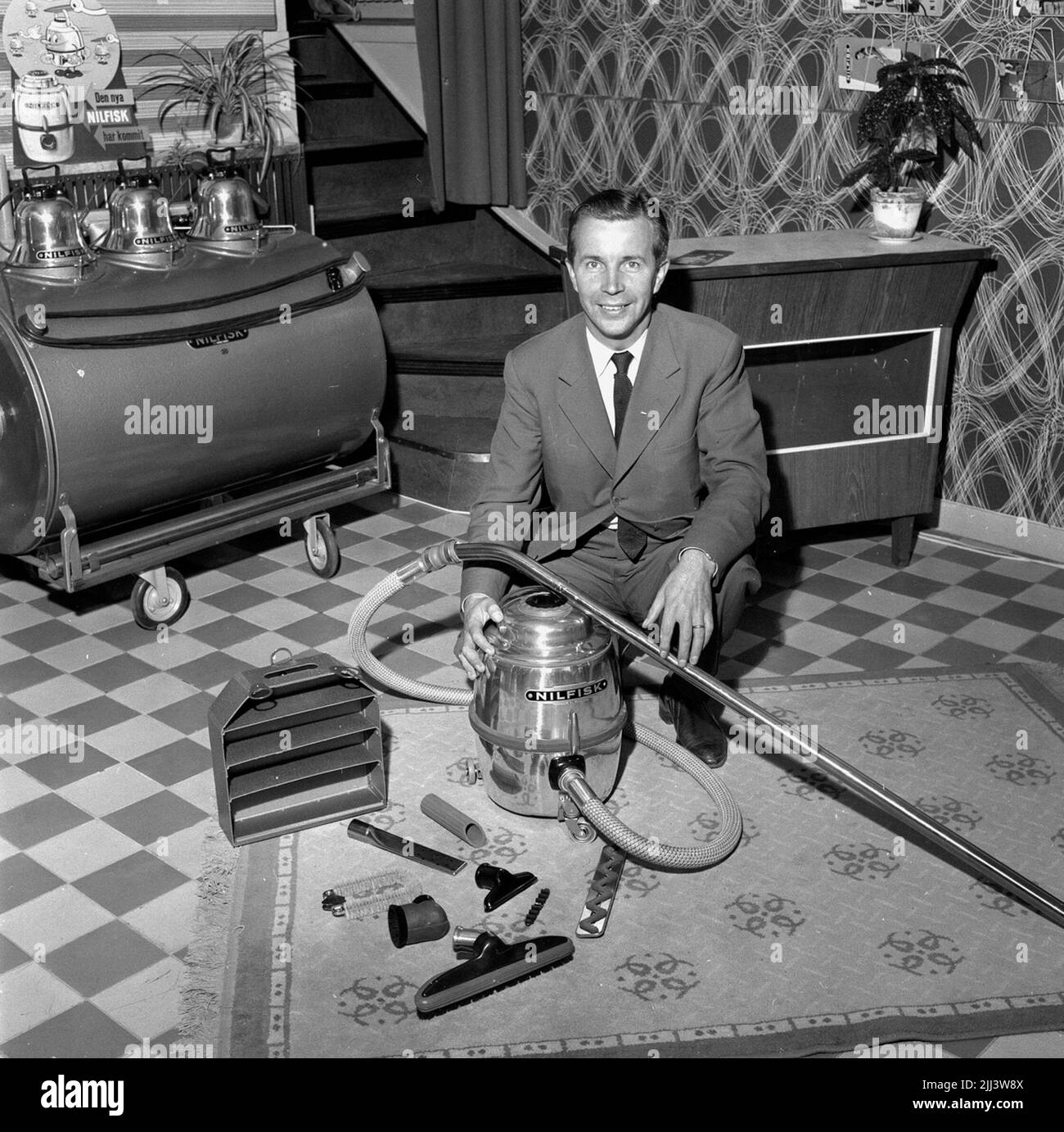 Nilfisk, new vacuum cleaner.3 September 1958 Stock Photo - Alamy