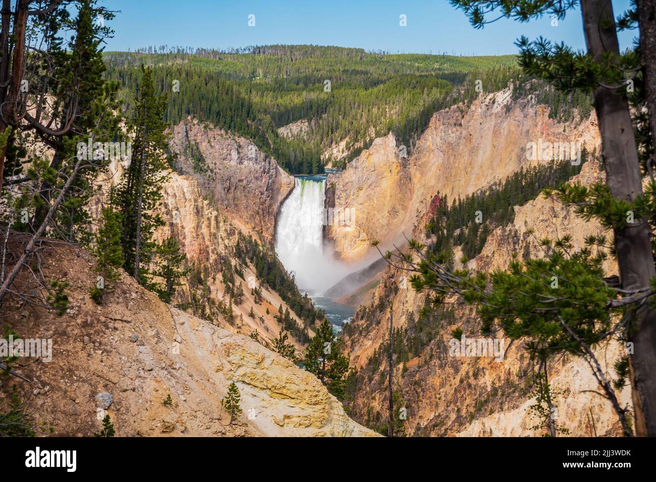 Lower Falls of the Yellowstone in Yellowstone National Park at Wyoming ...