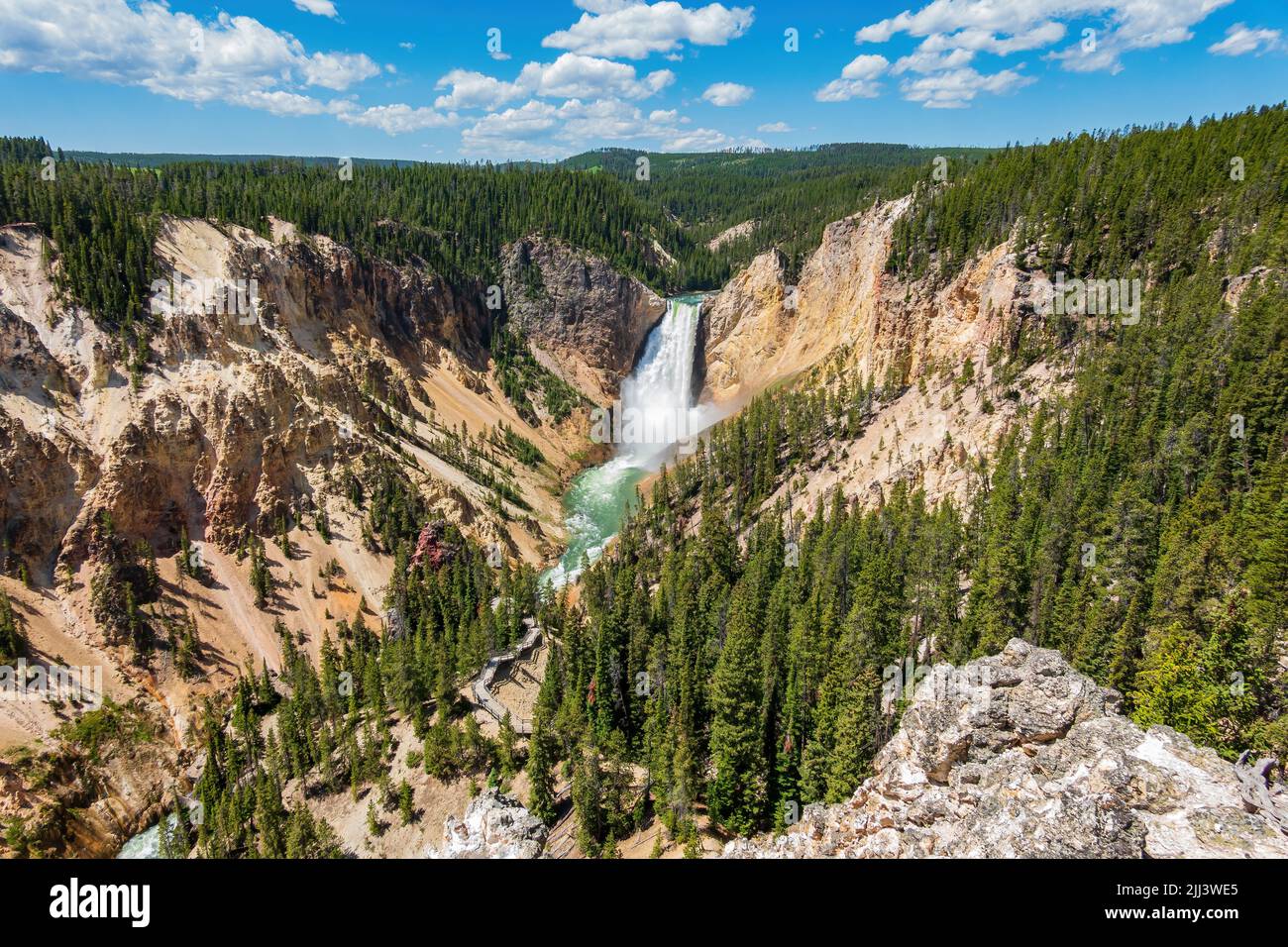 Lower Falls of the Yellowstone in Yellowstone National Park at Wyoming ...