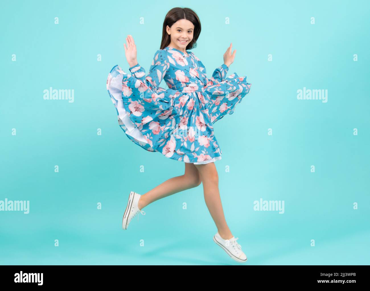 Excited teenager, amazed and cheerful emotions. Happiness, activity and ...