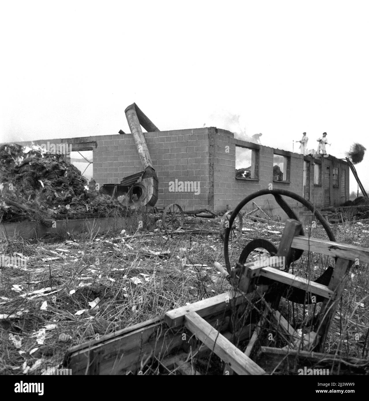 Brand i Glanshammar.8 november 1958 Stock Photo - Alamy