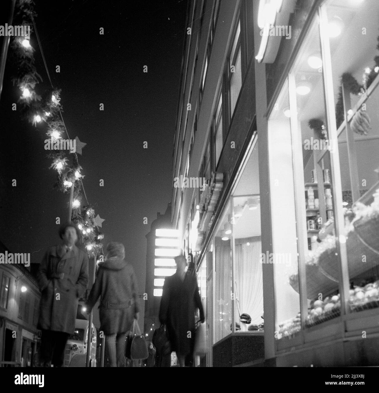 View christmas tree market Black and White Stock Photos & Images - Alamy