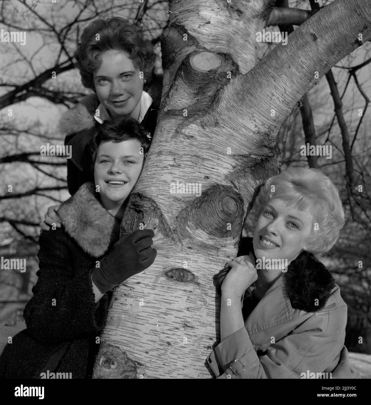 Spring girls.16 February 1959 Stock Photo - Alamy