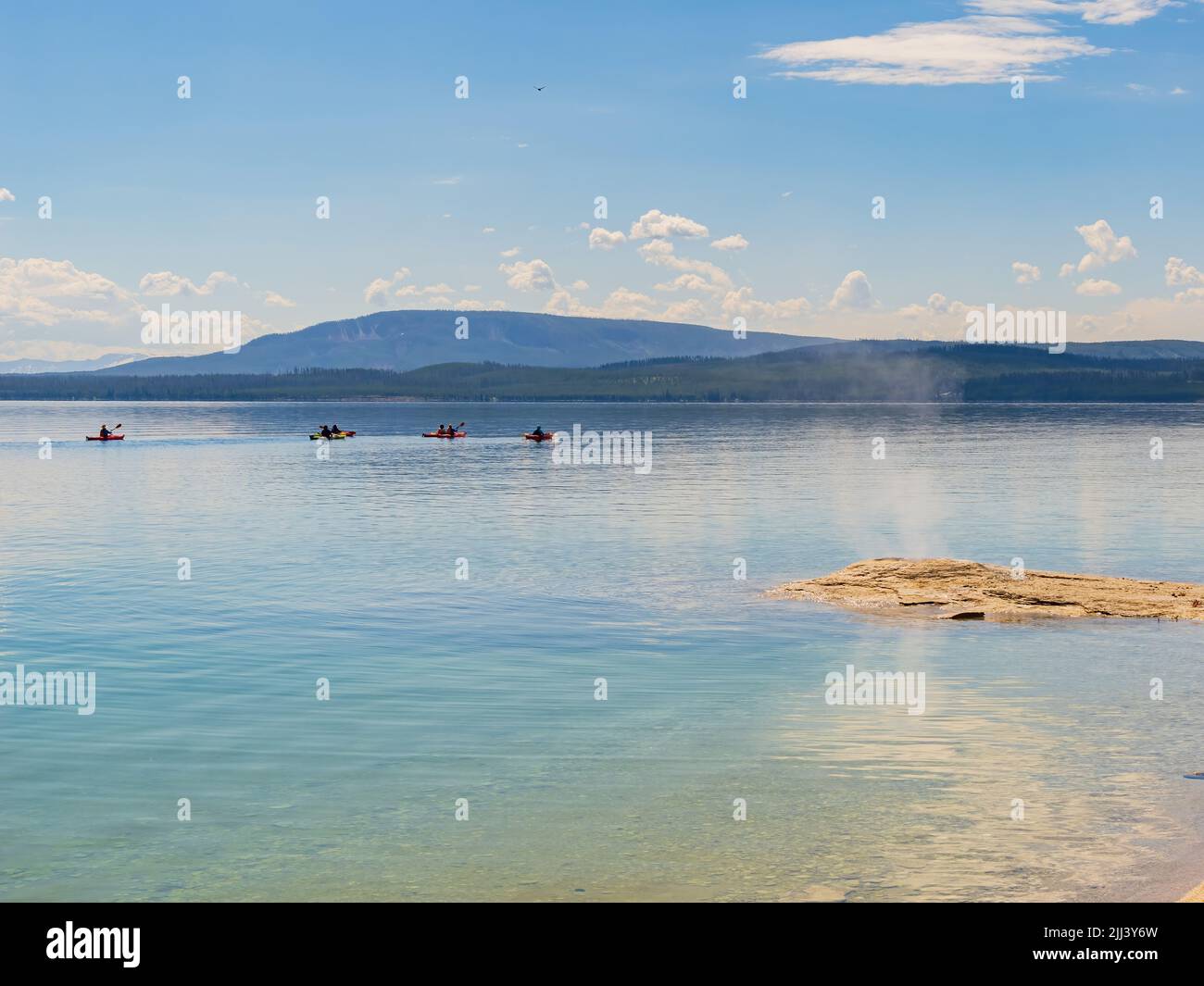 Yellowstone kayak lake hi-res stock photography and images - Alamy
