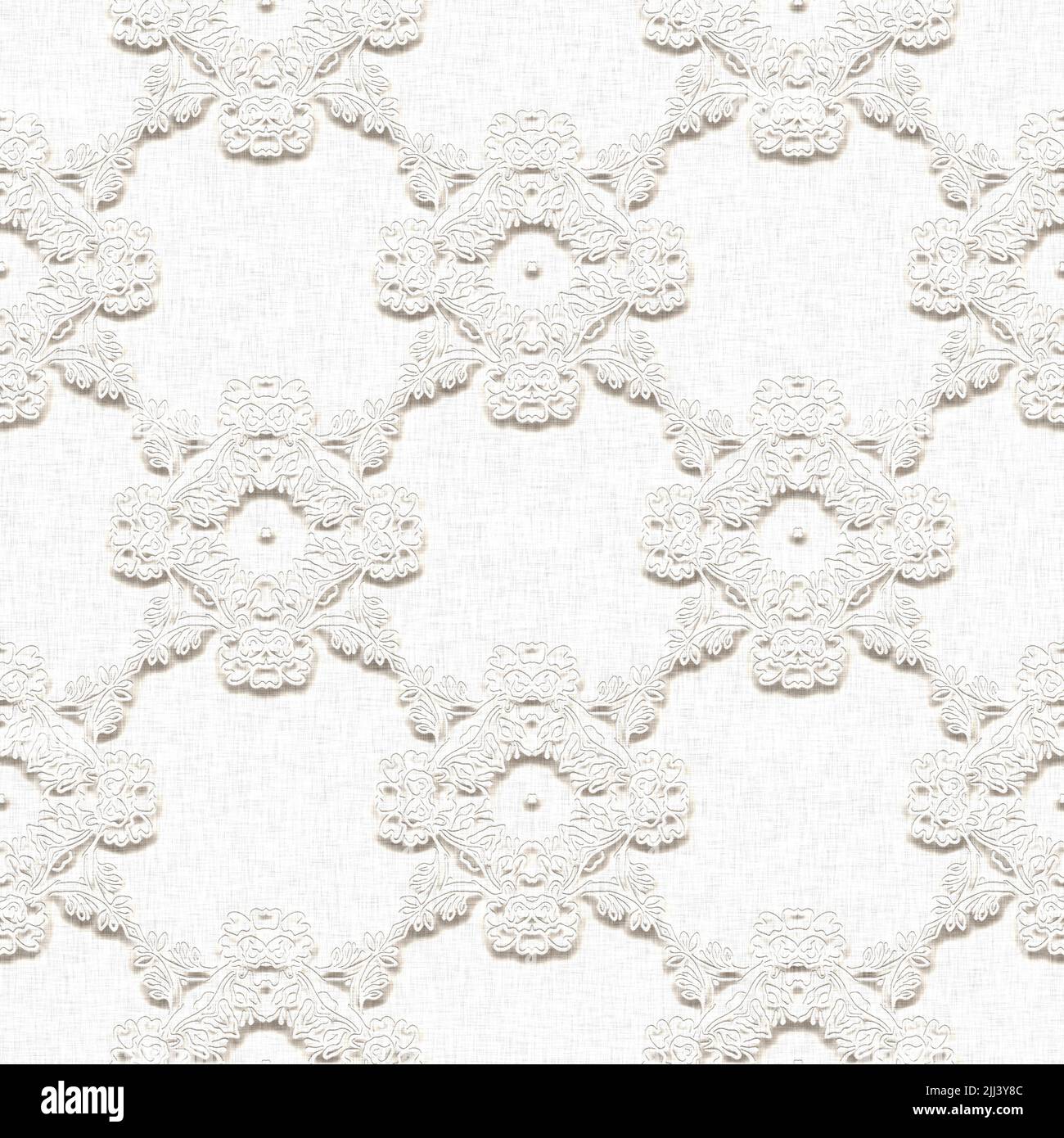 White on White linen lace effect background. Minimal stylish wedding ...