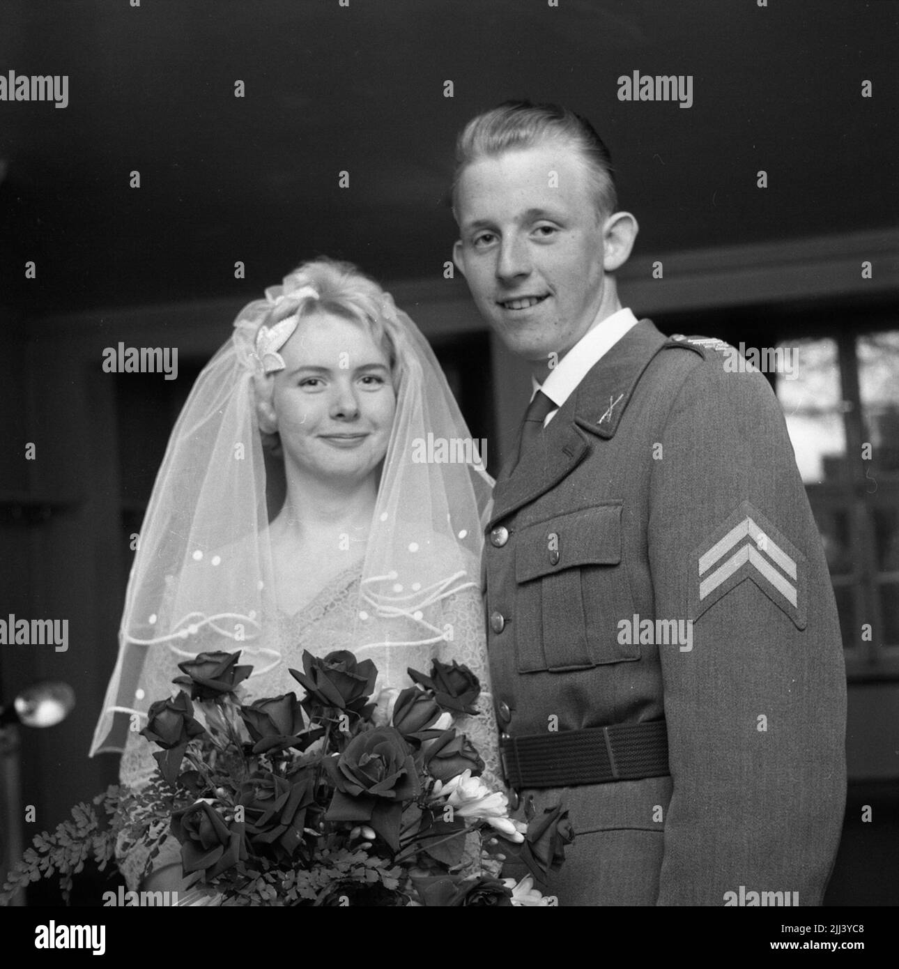 Bridal couple for the UN.31 March 1959 Stock Photo - Alamy
