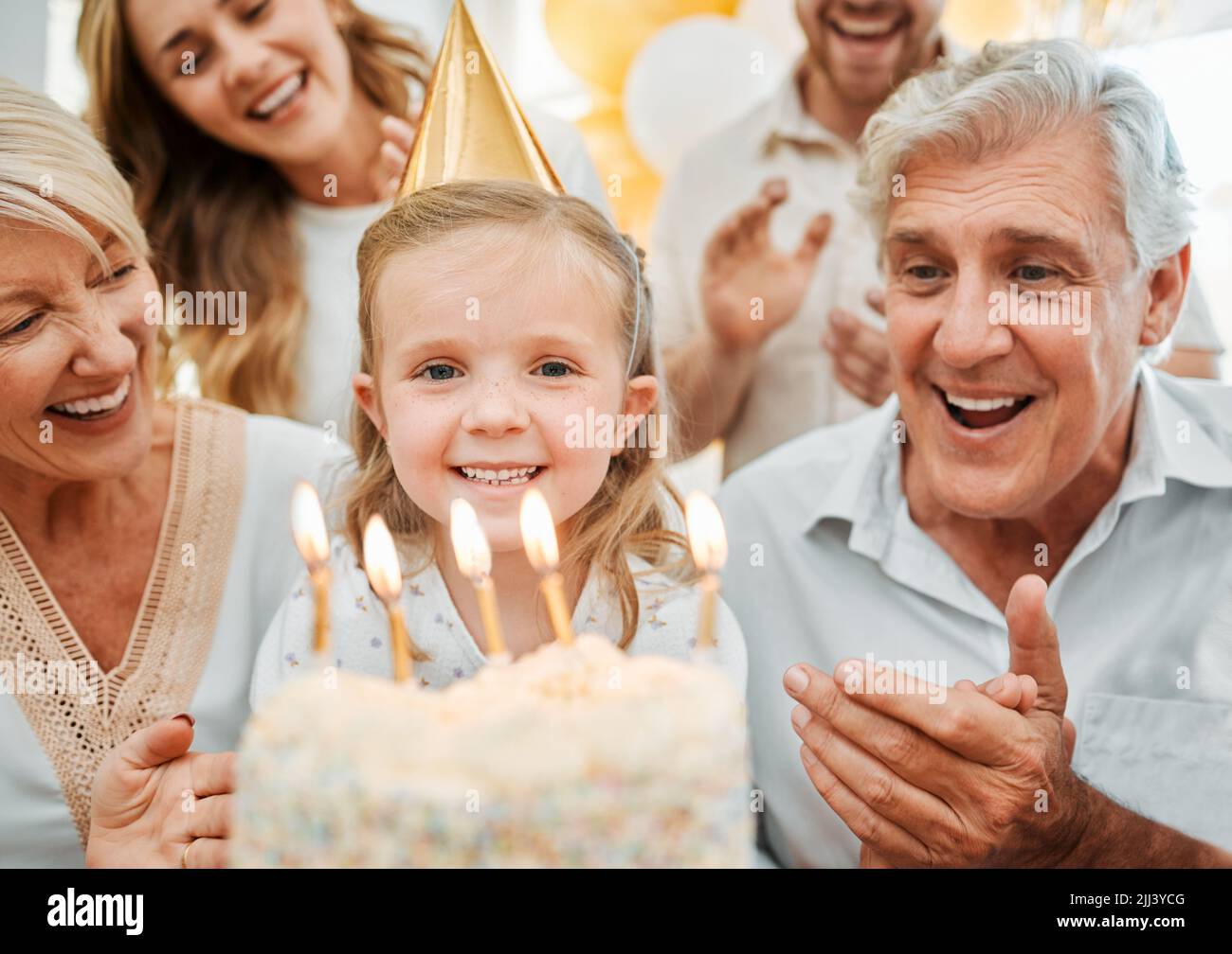 The princess for the day has lots of fun coming her way. a happy family ...