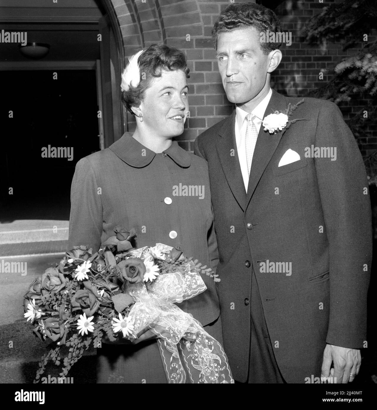Bridal couple June 29, 1959 Stock Photo - Alamy