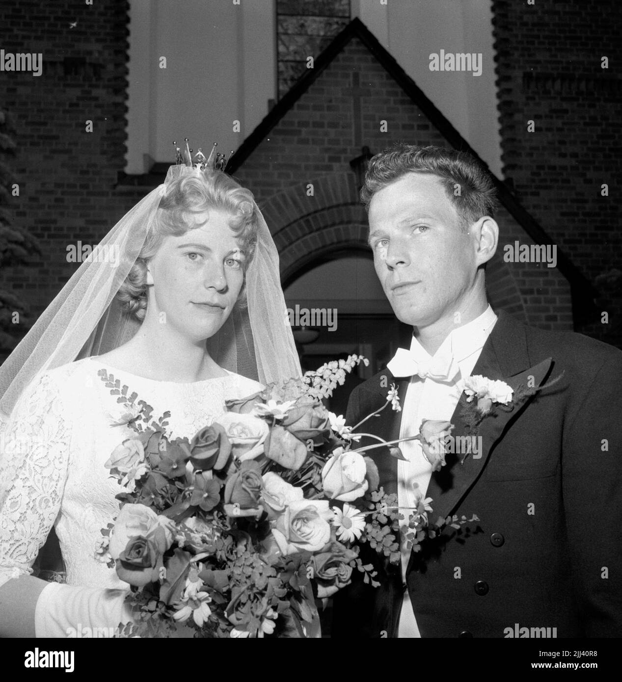 Bridal couple June 29, 1959 Stock Photo - Alamy