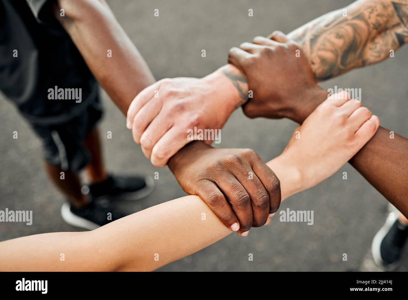Your community makes a diffference. a group of friends linking arms ...
