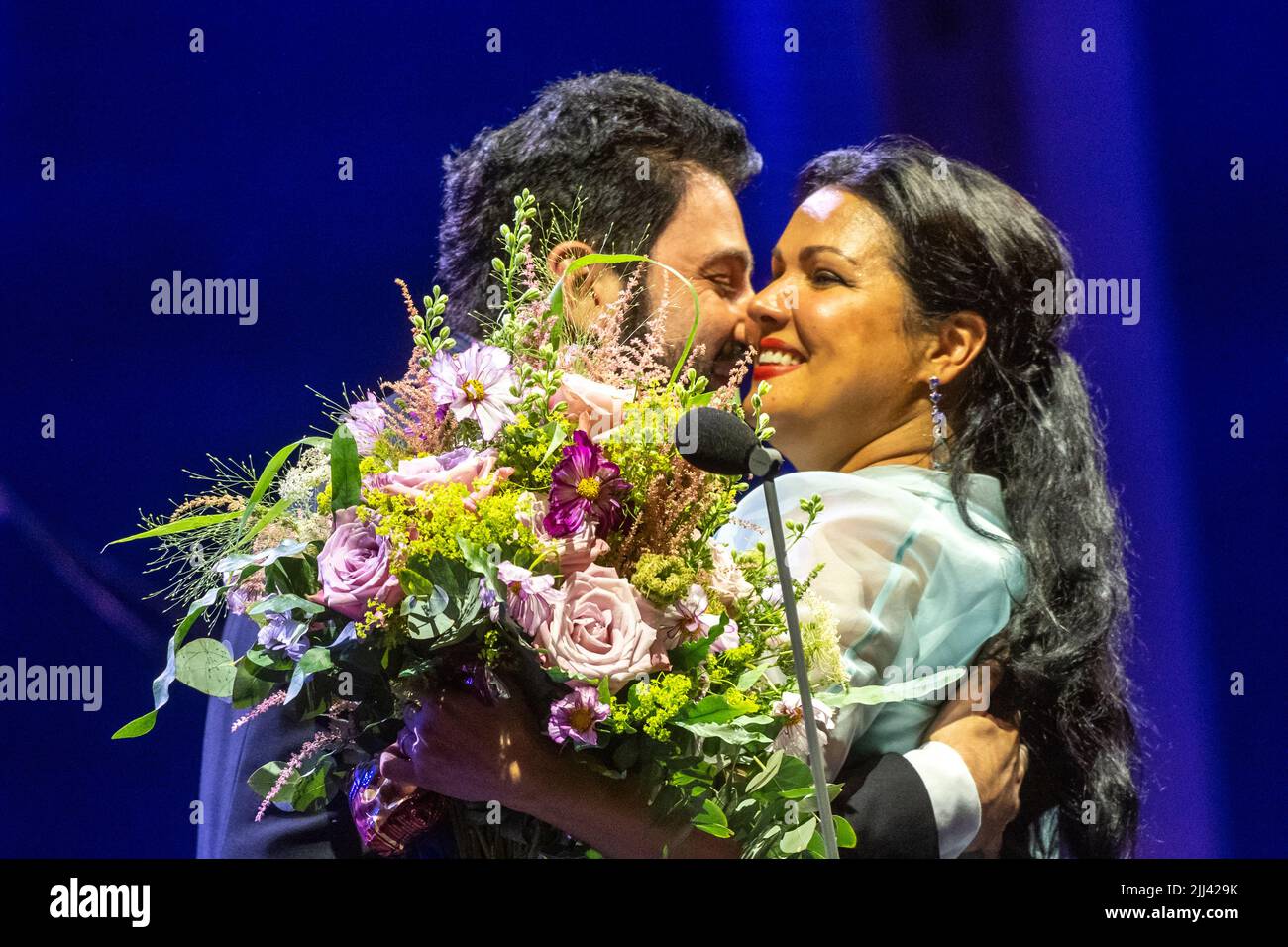 Regensburg, Germany. 22nd July, 2022. Russian opera star Anna Netrebko ...