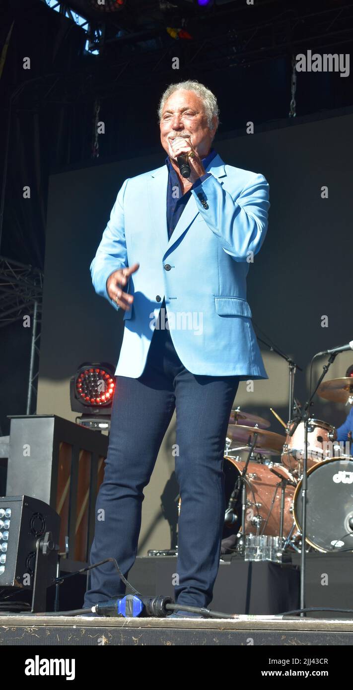 Tom Jones Performing Live On Stage In Concert At Newbury Racecourse, Saturday 20th July 2019 ...