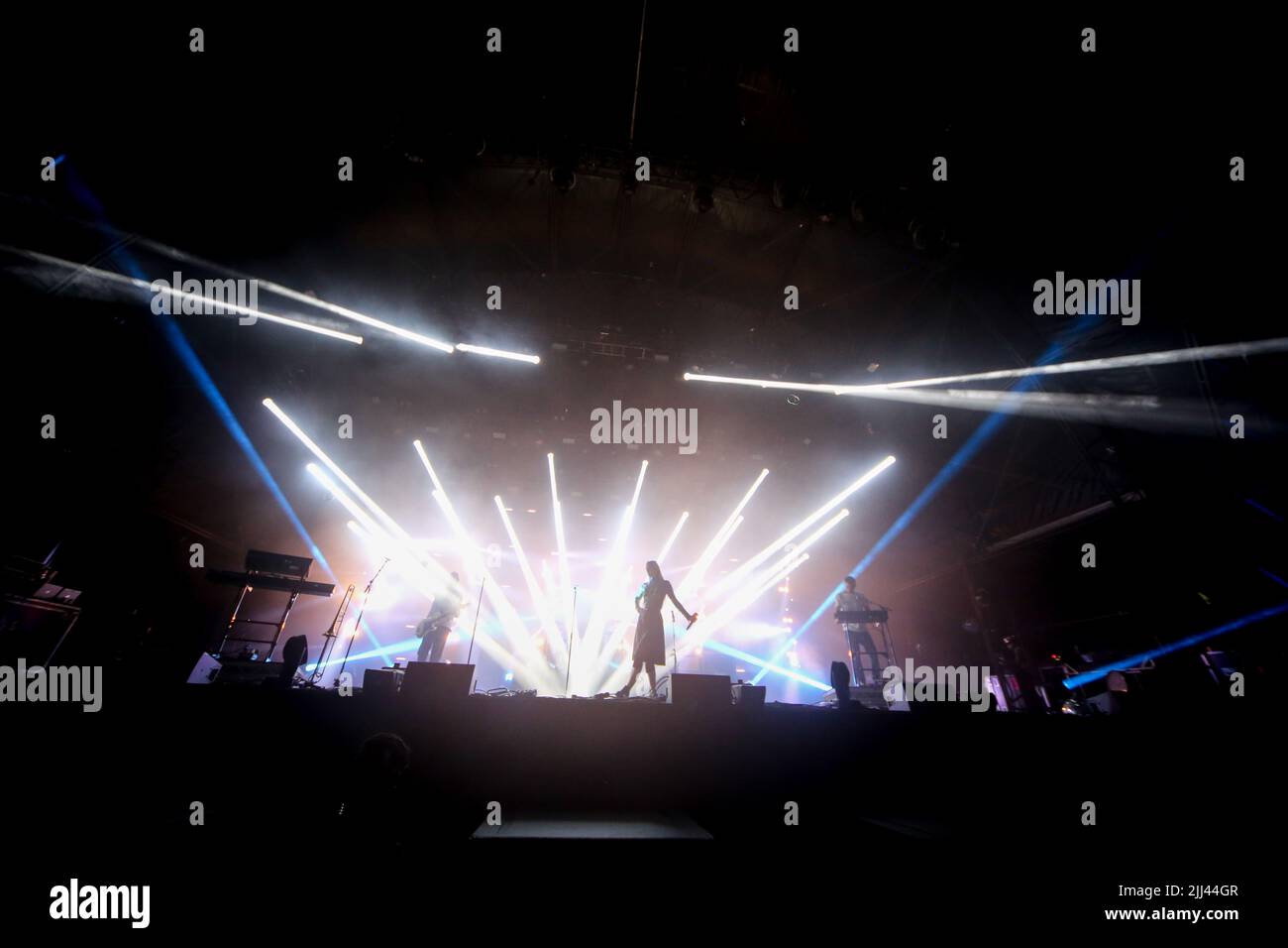 Jodrell Bank, Cheshire, UK. 22nd July, 2022. Groove Armada perform live ...