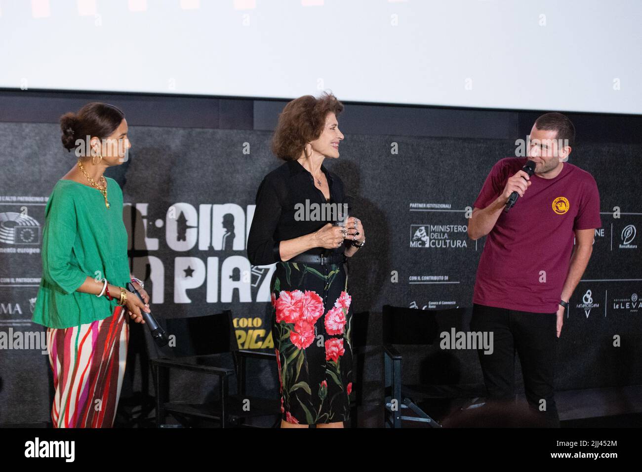 Rome, Italy. 22nd July, 2022. French actress Fanny Ardant, Jhumpa ...