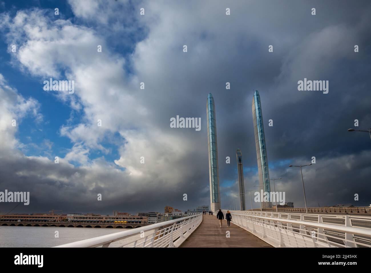 Picture of Jacques Chaban Delmas bridge in bordeaux, France. The Pont ...
