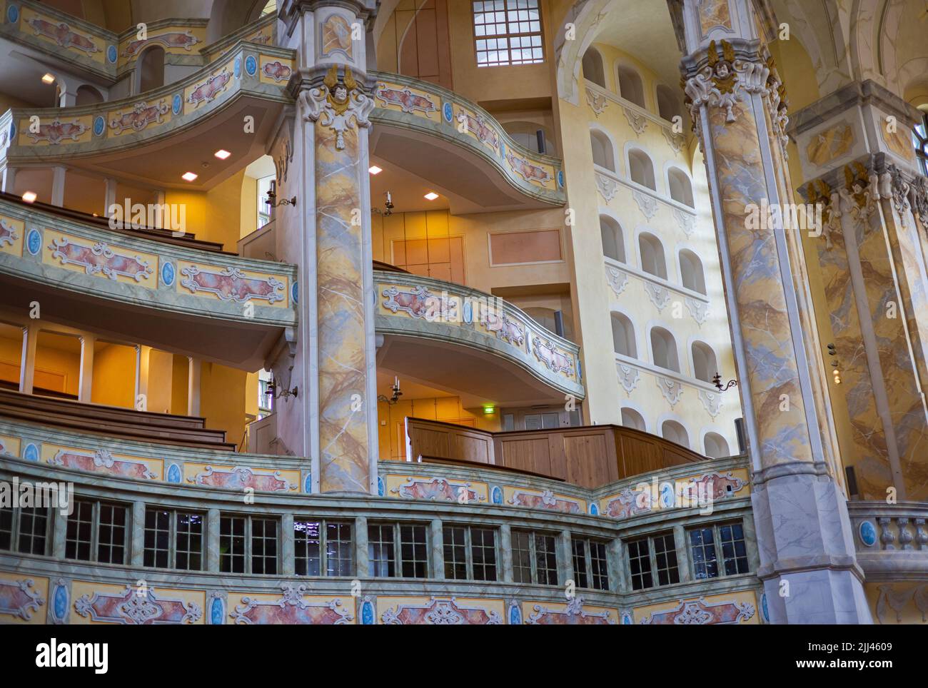 Dresden, Germany - June 28, 2022: Inside the church of our Lady or ...