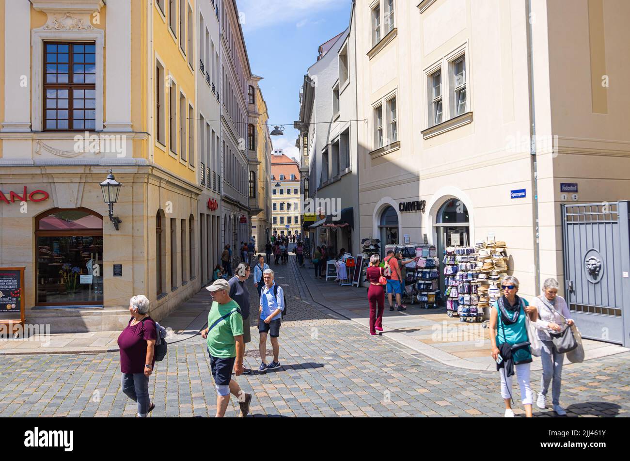 Dresden, Germany - June 28, 2022: Street view from the Sporengasse to ...