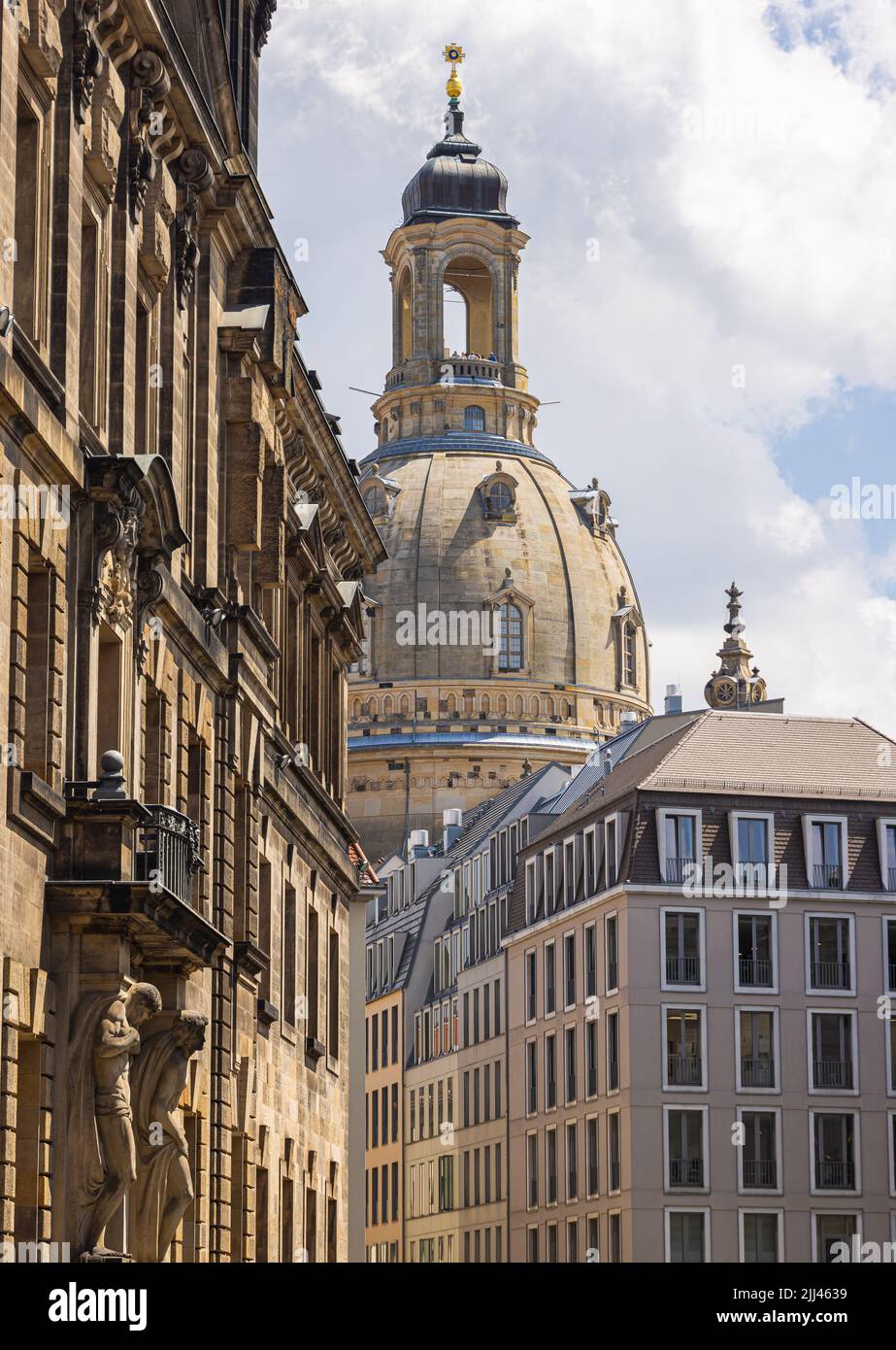Dresden, Germany - June 28, 2022: The woman's church or Frauenkirche in ...