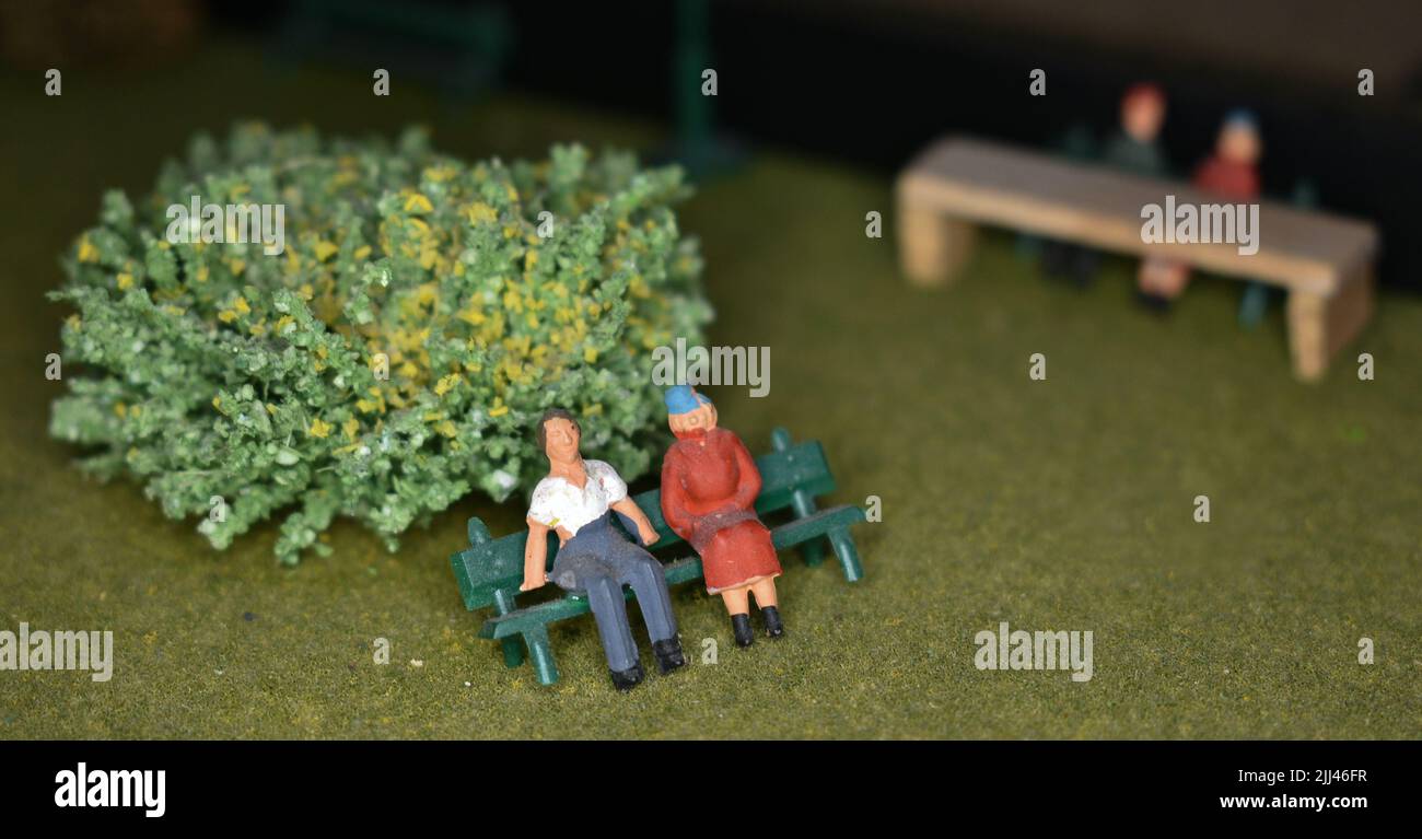 Close Up Photos Of A Model Train Set In A Loft Stock Photo - Alamy