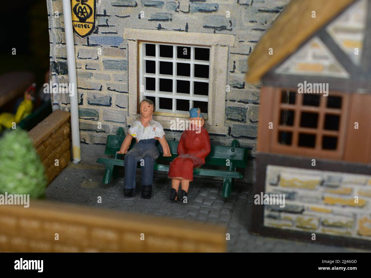 Close Up Photos Of A Model Train Set In A Loft Stock Photo - Alamy