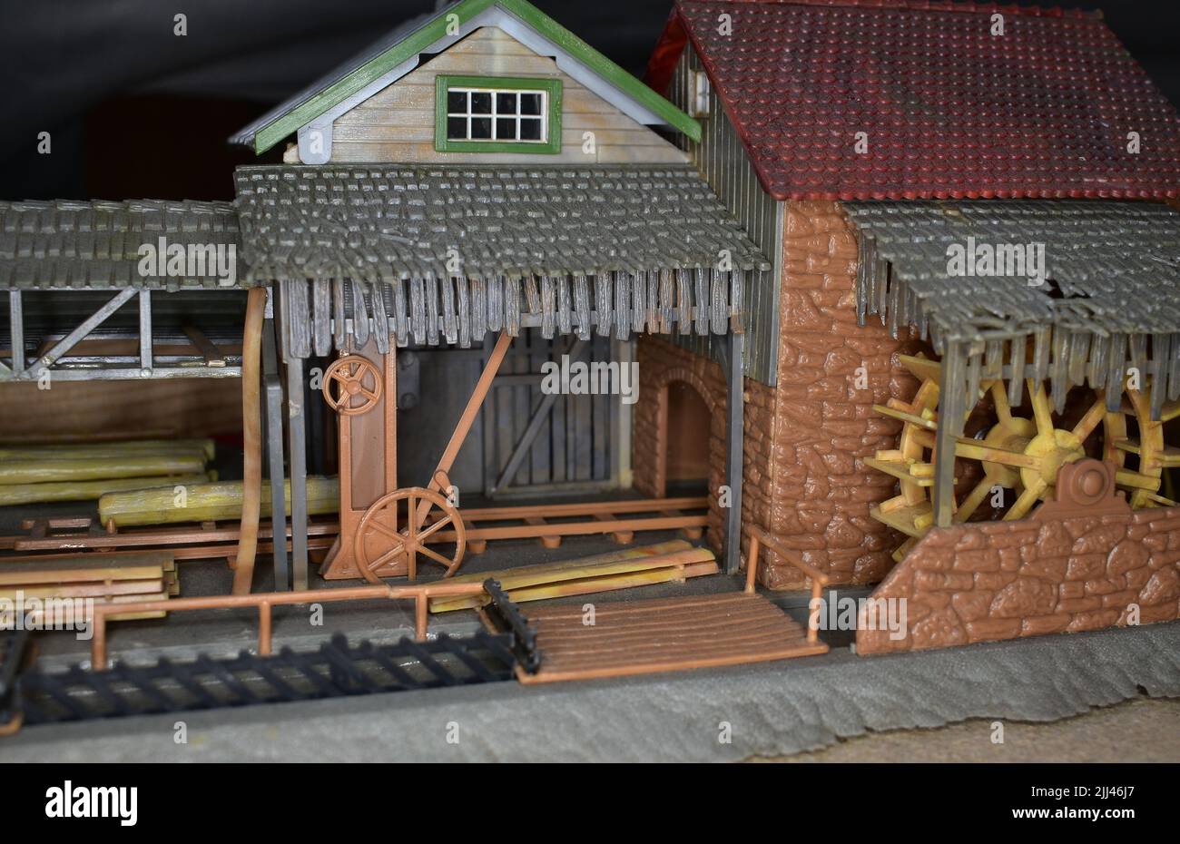 Close Up Photos Of A Model Train Set In A Loft Stock Photo - Alamy