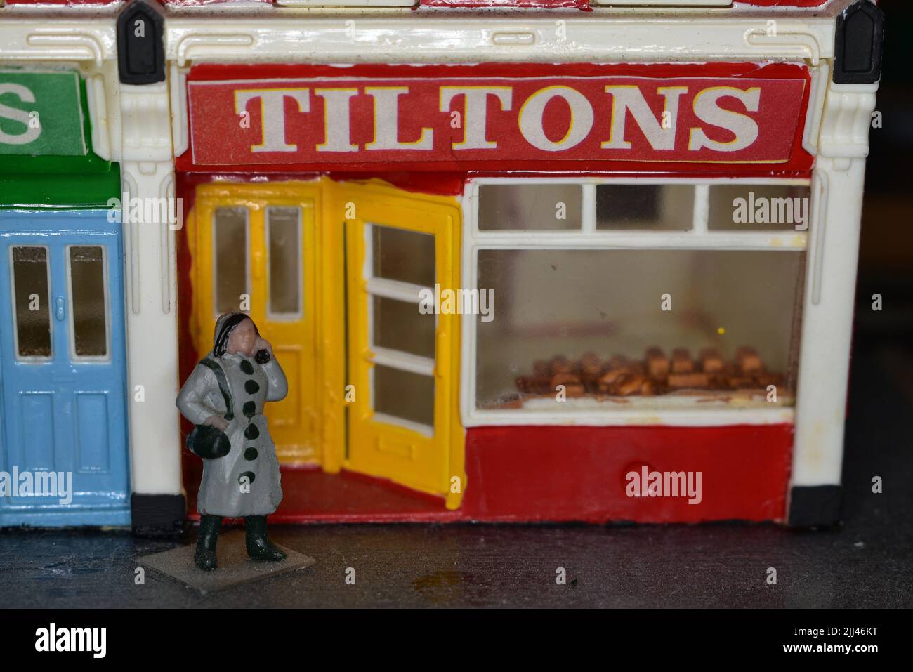 Close Up Photos Of A Model Train Set In A Loft Stock Photo - Alamy