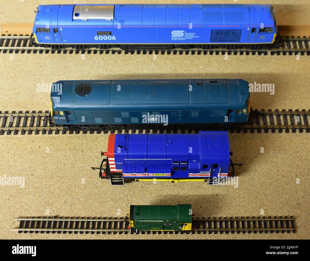 Close Up Photos Of A Model Train Set In A Loft Stock Photo - Alamy