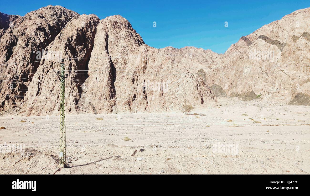Desert and hills rocky sandy road , the Mountains in Dahab, Red Sea ...