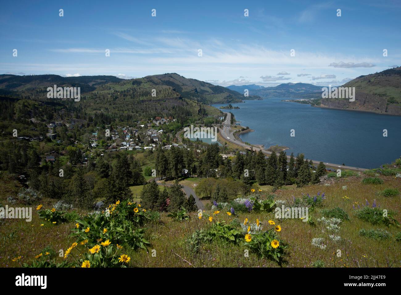 This is the view from the Mosier Plateau in the Eastern Columbia Gorge ...