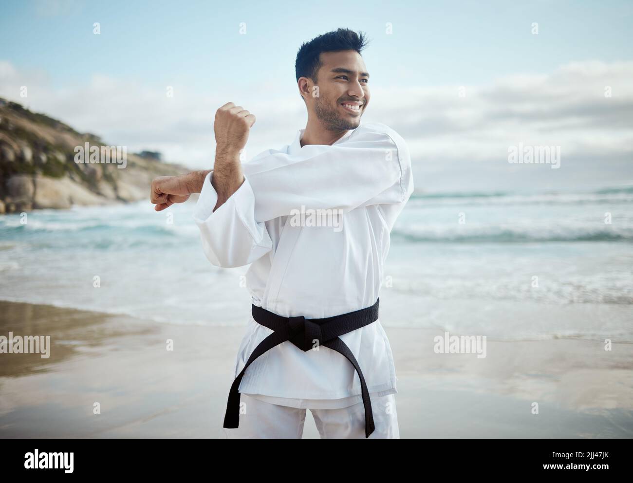 Its important for a fighter to properly prepare. a handsome young male ...