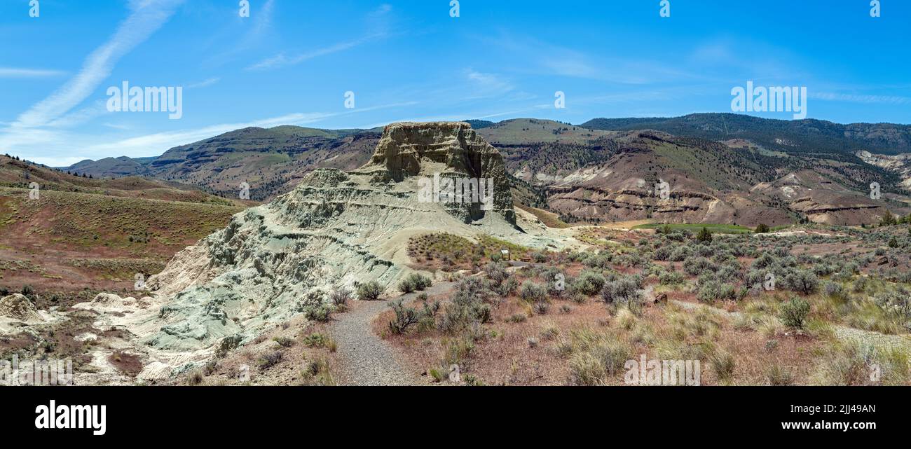 Panorama of a claystone formation at the Sheep Rock Unit of the John ...